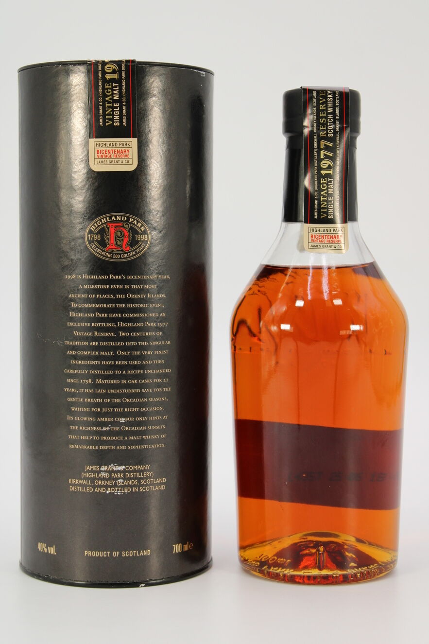 Highland Park - Bicentenary - Vintage 1977 Auction | Highland Whisky ...
