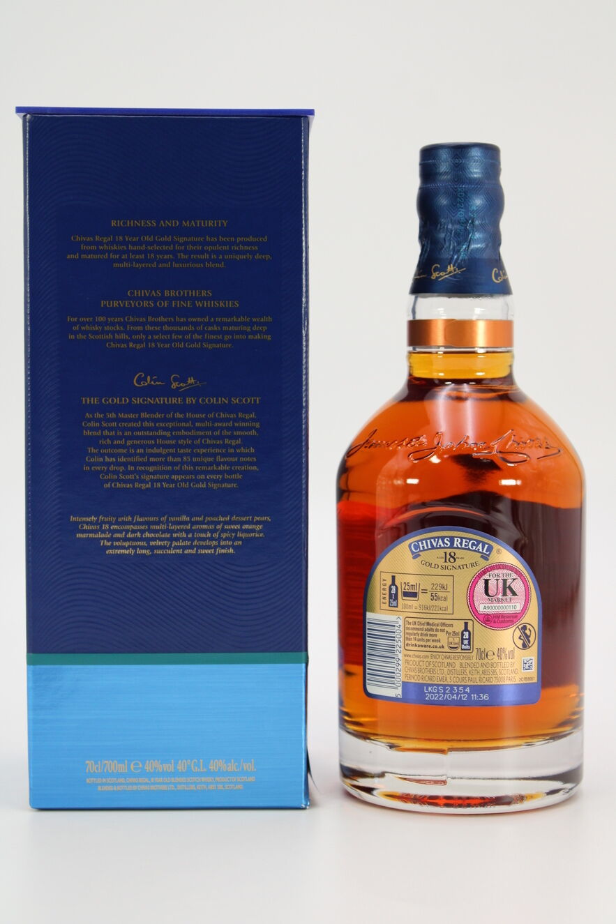 Chivas Regal - 18 Years Old - Gold Signature Auction | Highland Whisky ...