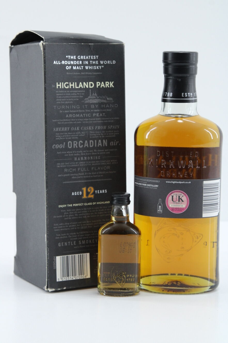Highland Park - 12 Years Old - Plus 18 Years Old Miniature Auction ...