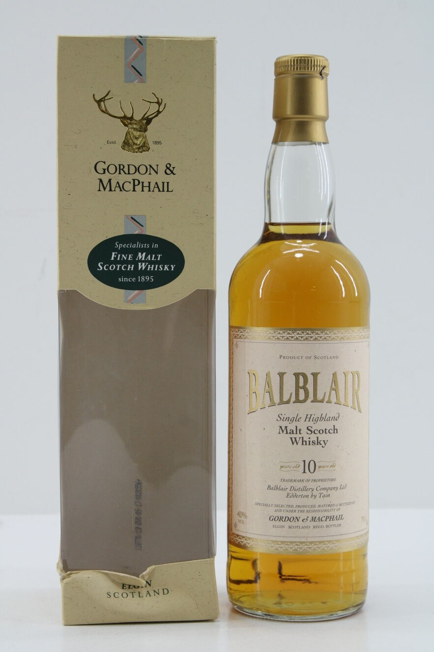 Balblair - 10 Years Old - Gordon and MacPhail - 1990s Auction ...