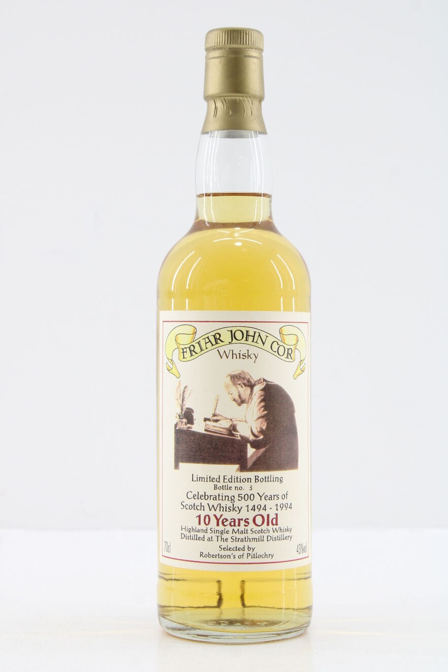 Strathmill - 10 Years Old - Friar John Cor 500 Years of Scotch Auction ...