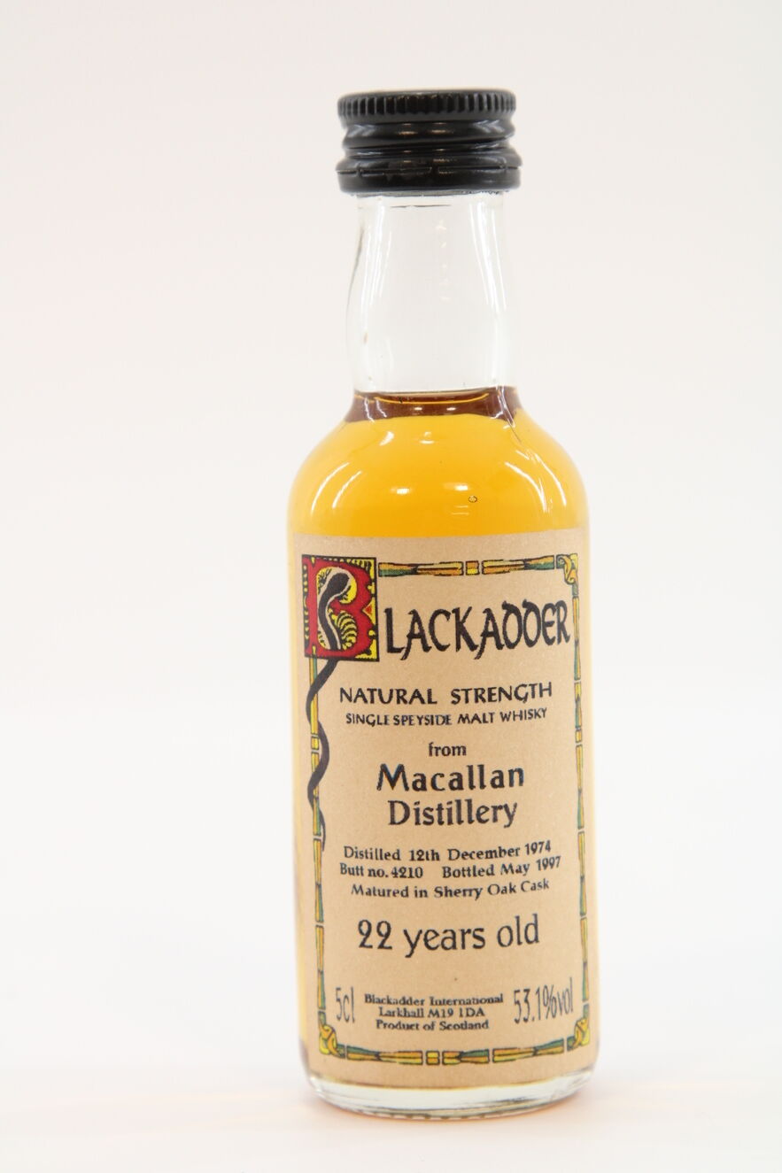 Macallan - 22 Years Old - 1974 - Blackadder - Miniature Auction ...