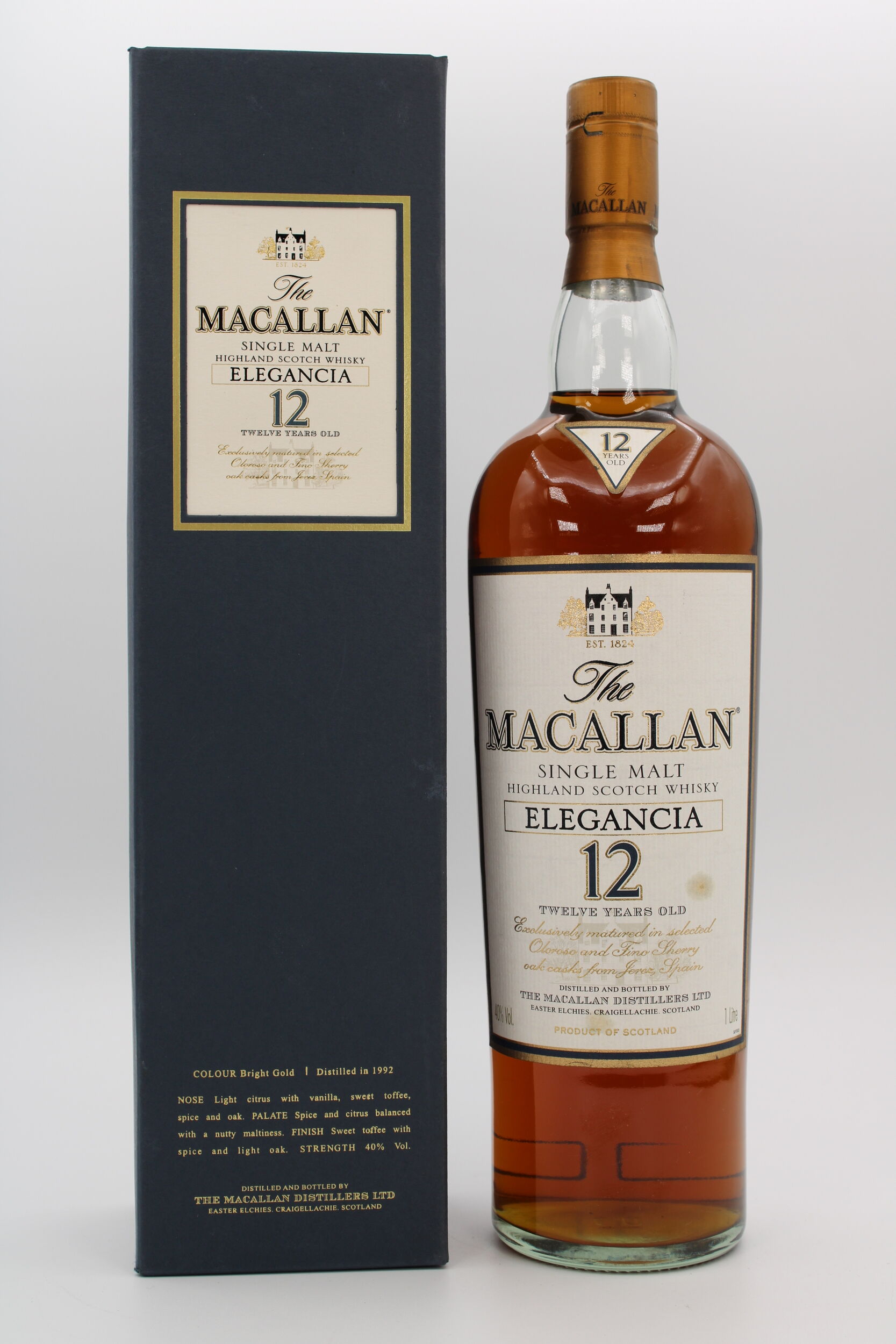 Macallan - 12 Years Old - Elegancia 1 Litre Auction | Highland Whisky ...