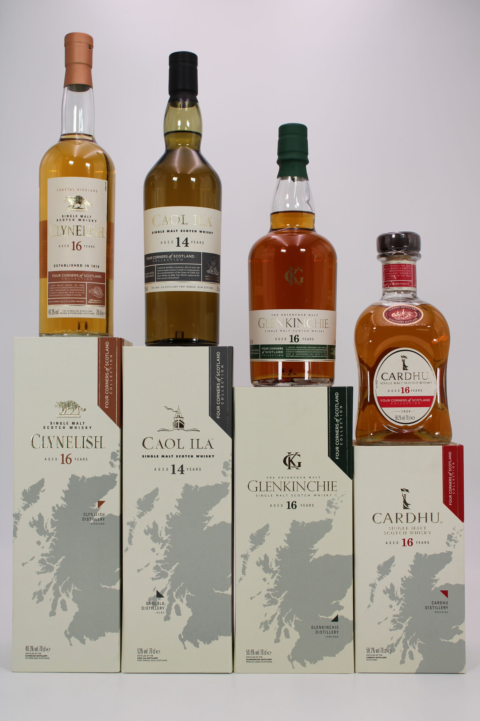 Clynelish - Cardhu - Caol Ila - Glenkinchie - Four Corners Of Scotland ...