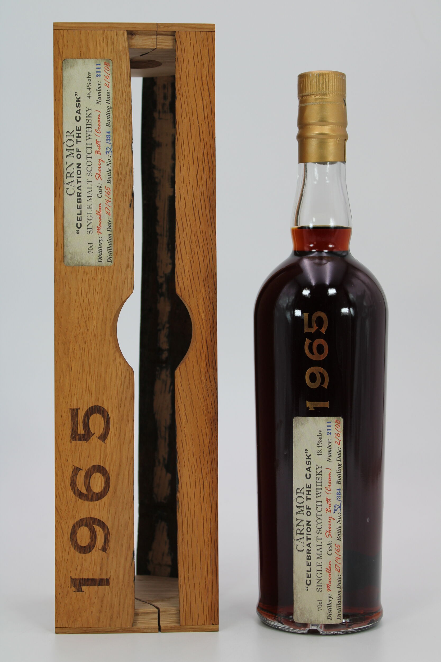 Macallan - 43 Years Old 1965 - Cream Sherry Butt - Carn Mor #2111 ...